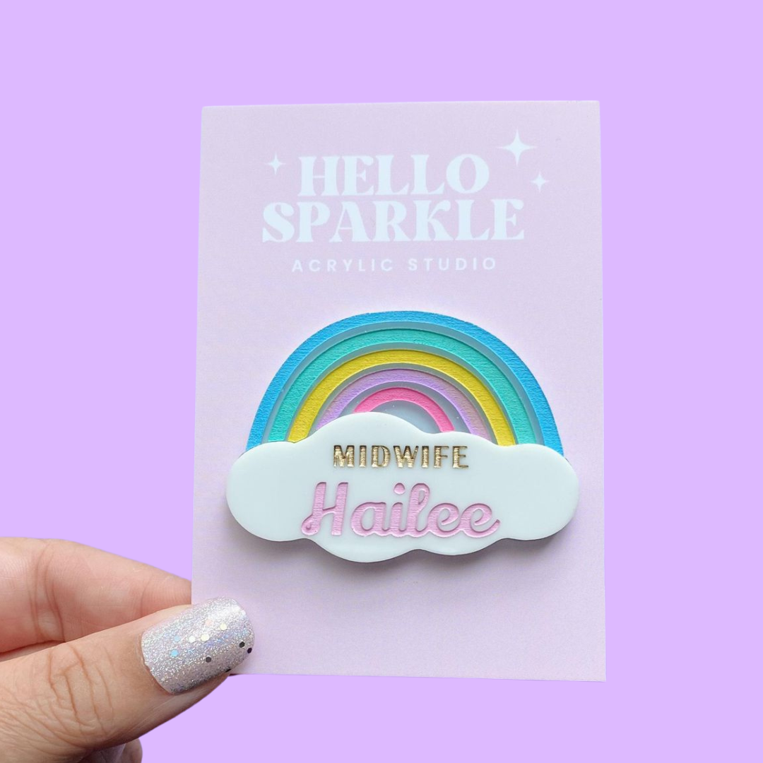 Rainbow Name Badge – Hello Sparkle